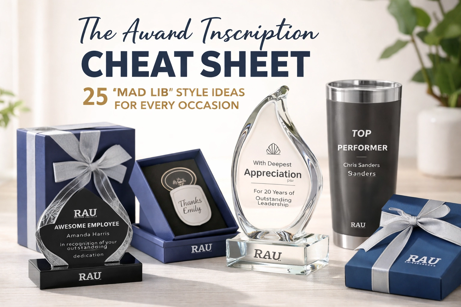 The Award Inscription Cheat Sheet: 25 'Mad Lib' Style Ideas for Every ...